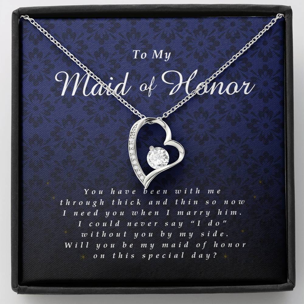 Forever Heart Necklace, To My Maid of Honor – Kyomi Jewelry